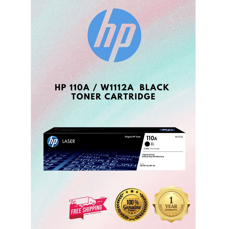HP 110A / W1112A BLACK ORIGINAL LASER TONER CARTRIDGE GENUINE | Shopee Malaysia