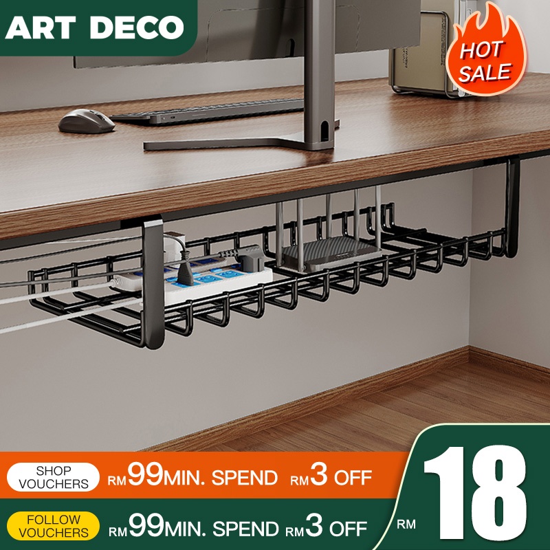 Under Desk Cable Management Wire Organizer Box Cable Storage Organizer ...