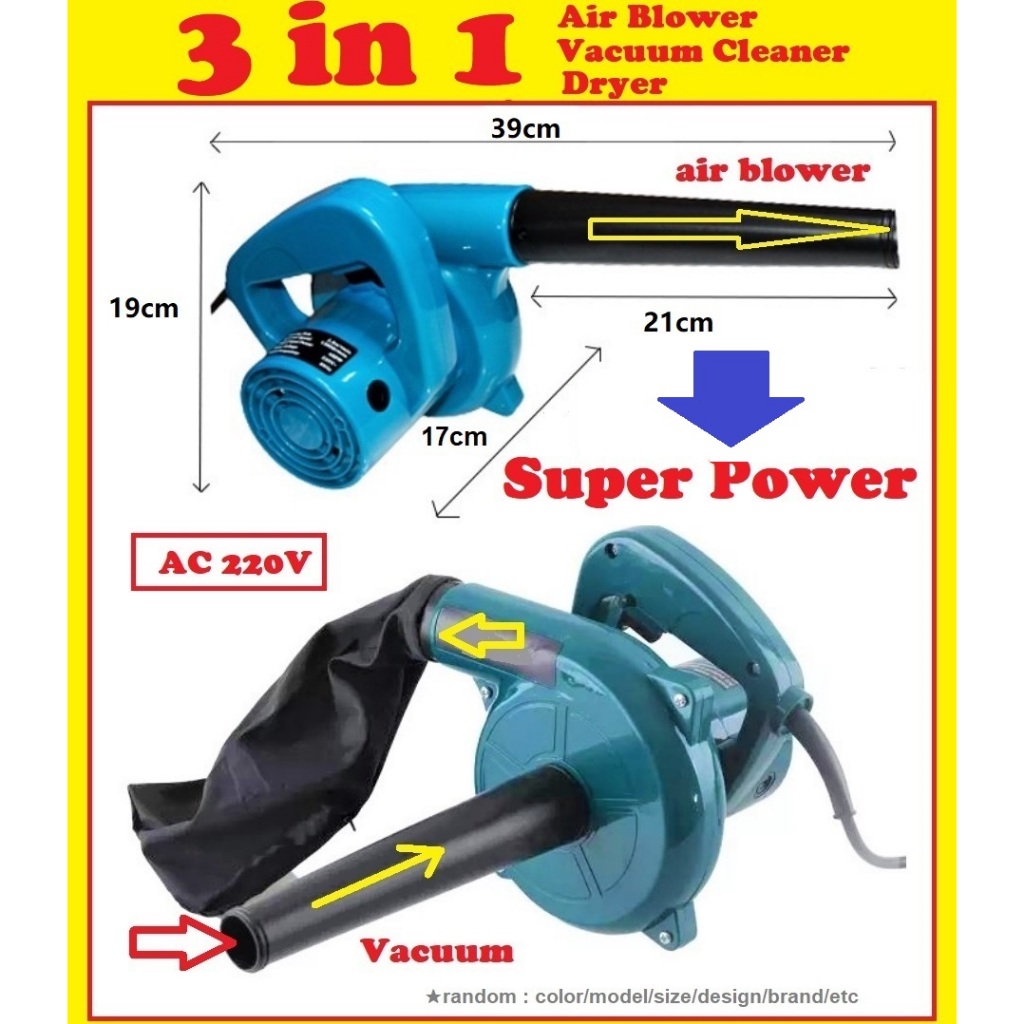 3in1 Hand Blower Vacuum Blower Electric Blower PC Tembak Angin Mesin ...