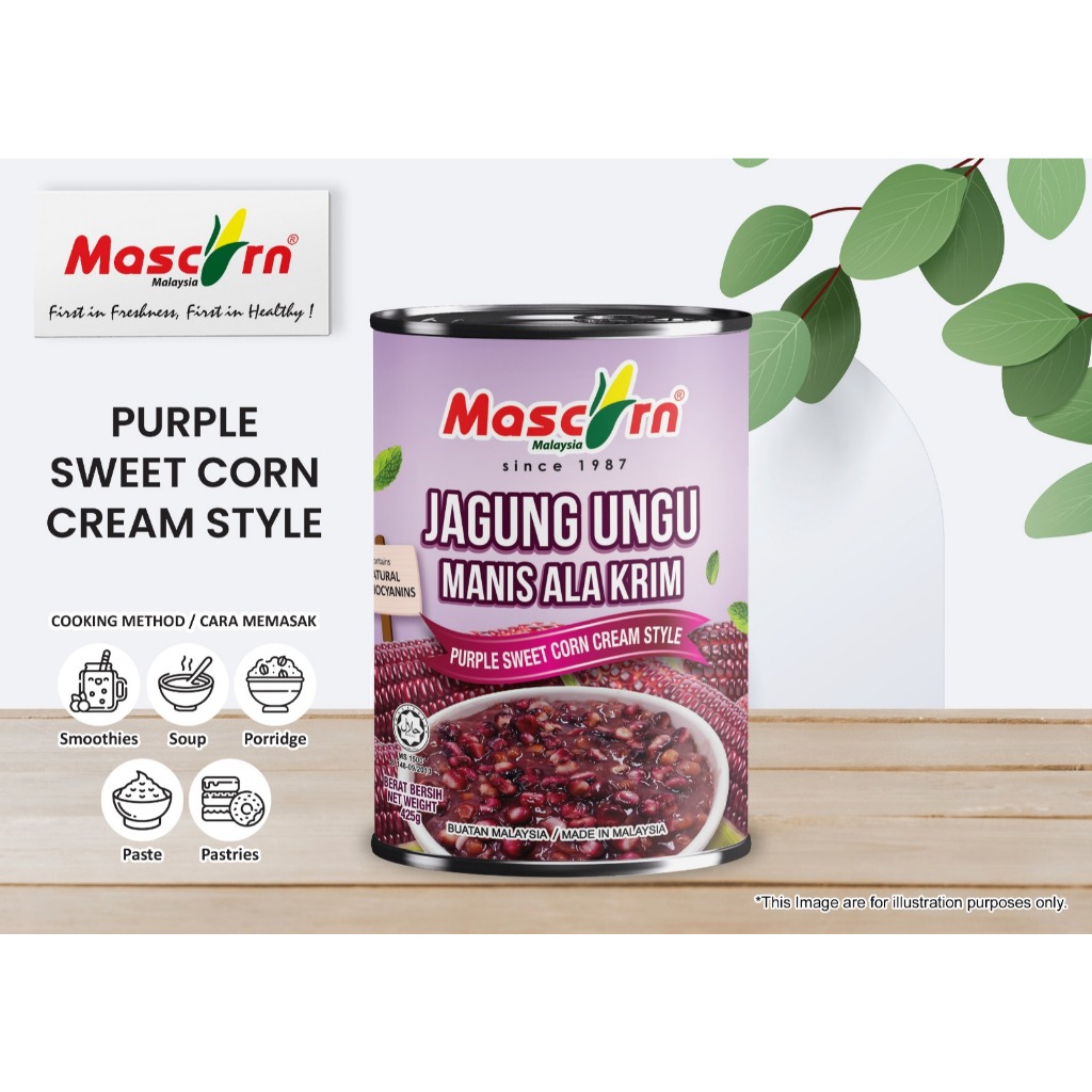 [READY STOCK] Mascorn Canned Purple Sweet Corn Cream Style 425g ...