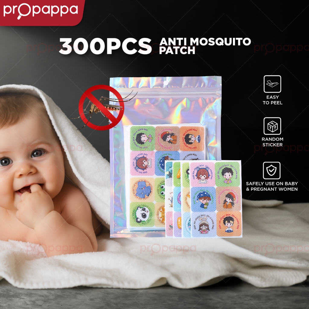 Propappa - 300 Pcs Mosquito Repellent Stickers | Pelekat Anti Nyamuk ...