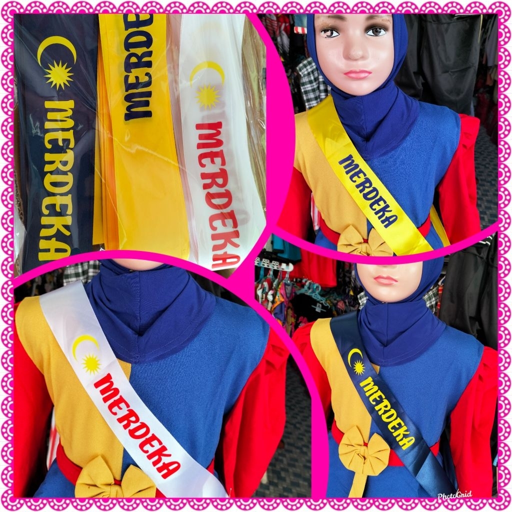 selempang merdeka budak biru kuning Dan putih | Shopee Malaysia