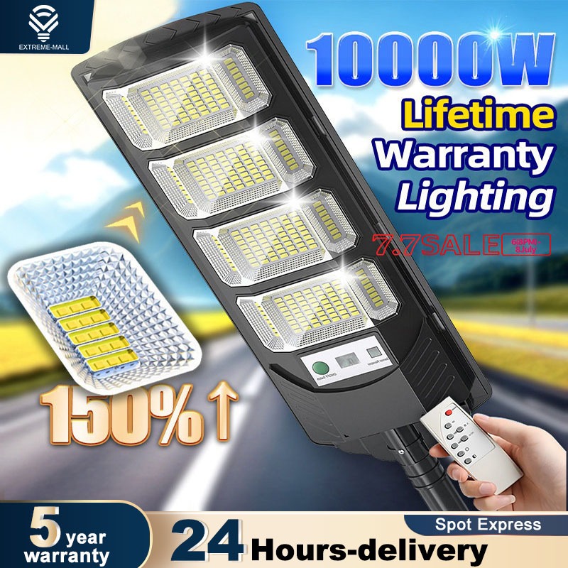 【SENSOR GERAKAN OTOMATIS】Lampu Jalan Solar Tahan Karat & Hujan -Untuk ...