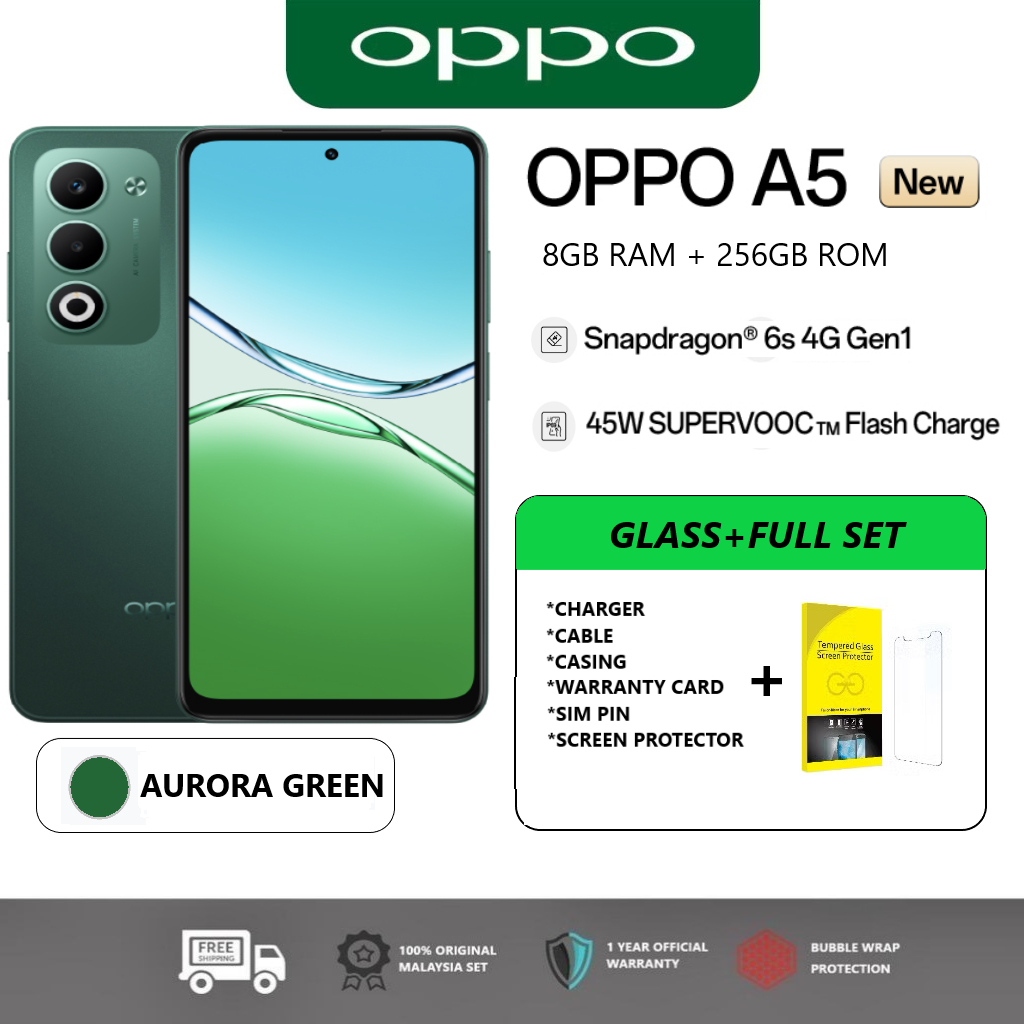OPPO A5 (8GB RAM + 256GB ROM) 45W SUPERVOOC 5000MAH - 1 Year OPPO WARRANTY | Shopee Malaysia