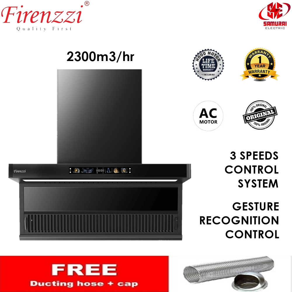 Firenzzi Cooker Hood AC Motor 2300m3/hr Suction Power With Auto ...