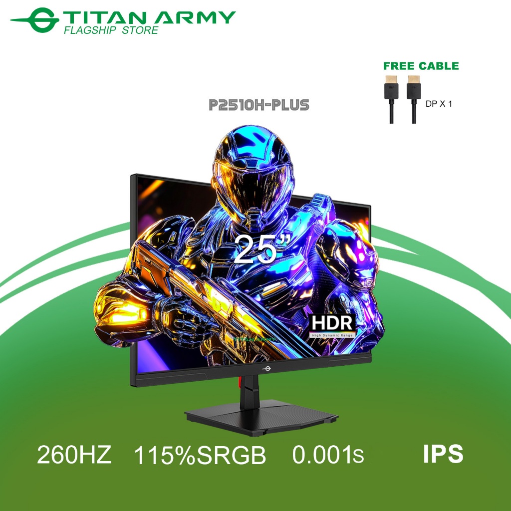 TITAN ARMY 25” FAST IPS FHD 260Hz 0.001s 115%sRGB HDR400 Gaming Monitor ...