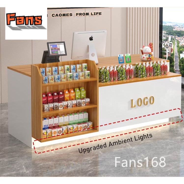 Counter Kaunter Cashier With Display Rack Waterproof Anti-Scratch Multi ...