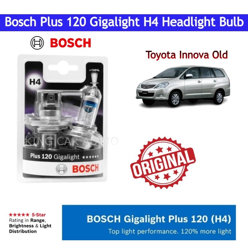 Toyota Innova Old~ 12V BOSCH 3400K H4 60/55W 120 Plus Gigalight Mentol ...