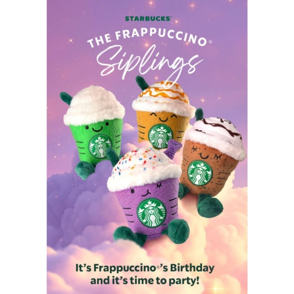 Starbucks The Frappucino Siplings Blind Box Plushie 2025 / PSL PLUSHIE ...