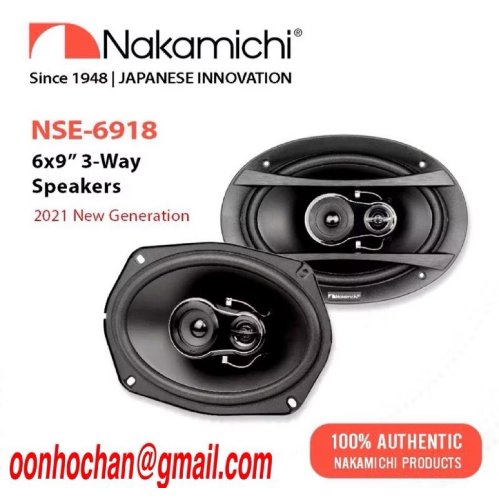 Nakamichi NSE6918 6x9'' 3-way 4 Ohm Coaxial Speaker (Peak Power: 260W) | Shopee Malaysia