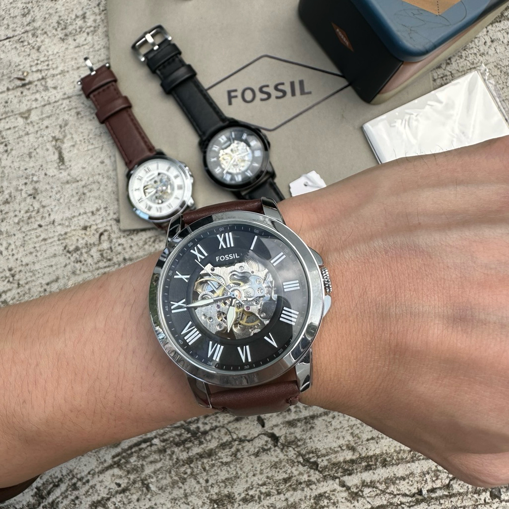 [𝐁𝐄𝐒𝐓 𝐒𝐄𝐋𝐋𝐈𝐍𝐆] PREMIUM Fossil ME3100 Automatic Jam Unisex brown Leather ...