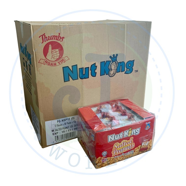 [WHOLESALE CTN] THUMBS NUT KING SALTED PEANUT BOX (12X36X12G) CAP ...