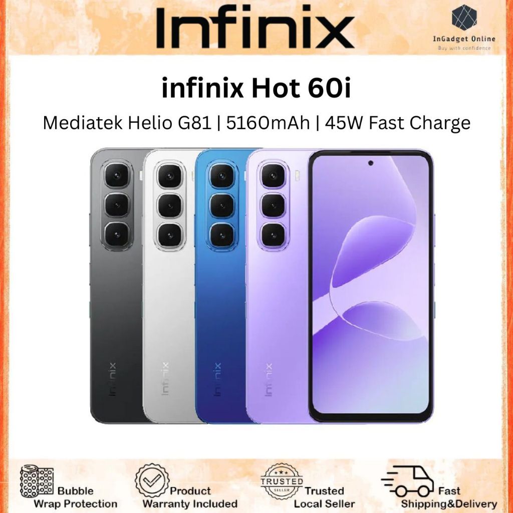 Infinix Hot 60i | HOT 50i | 6.7 inch, IPS LCd | 48MP Main Camera ...