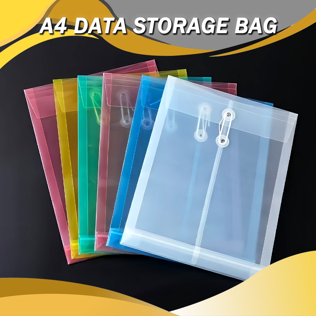 A4 Size Rope Document File Clear/Solid Colour (Vertical/Horizontal ...