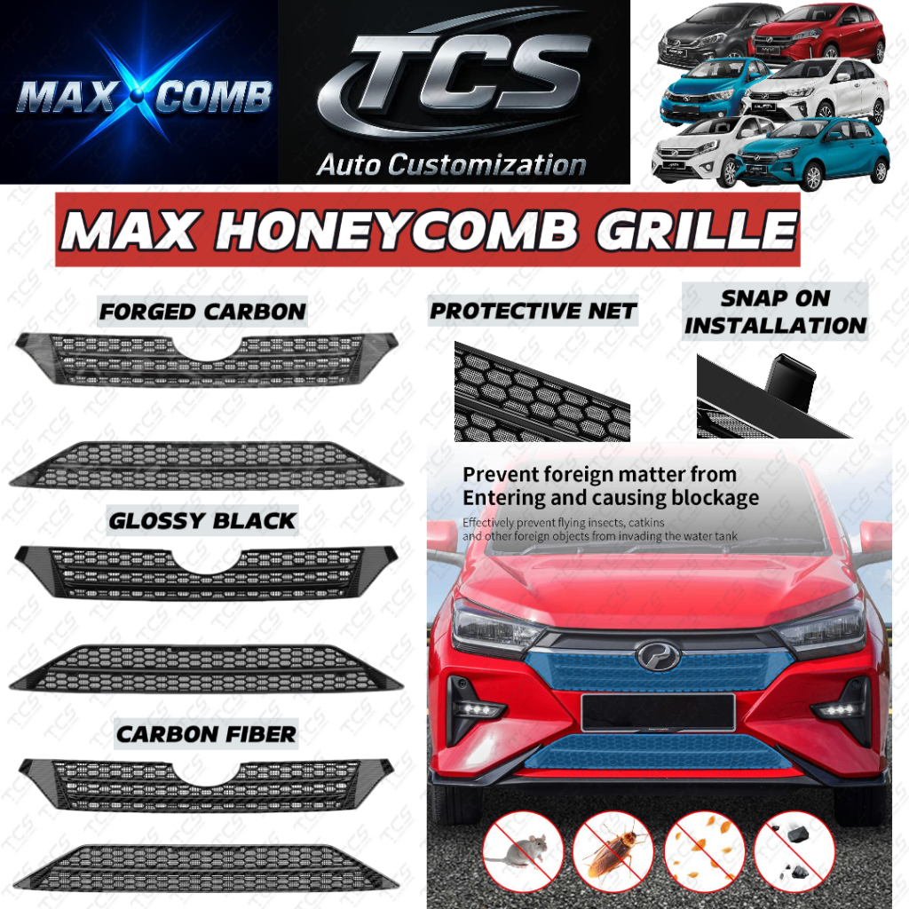 TCS NEW DESIGN CAR HONEYCOMB TOP&BOTTOM GRILLE COVER PROTECTIVE NET AND ...