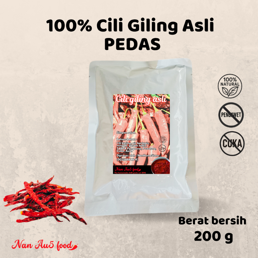 CILI GILING ASLI PEDAS | PES CILI KISAR PEDAS CILI BOH PEDAS | CILI ...
