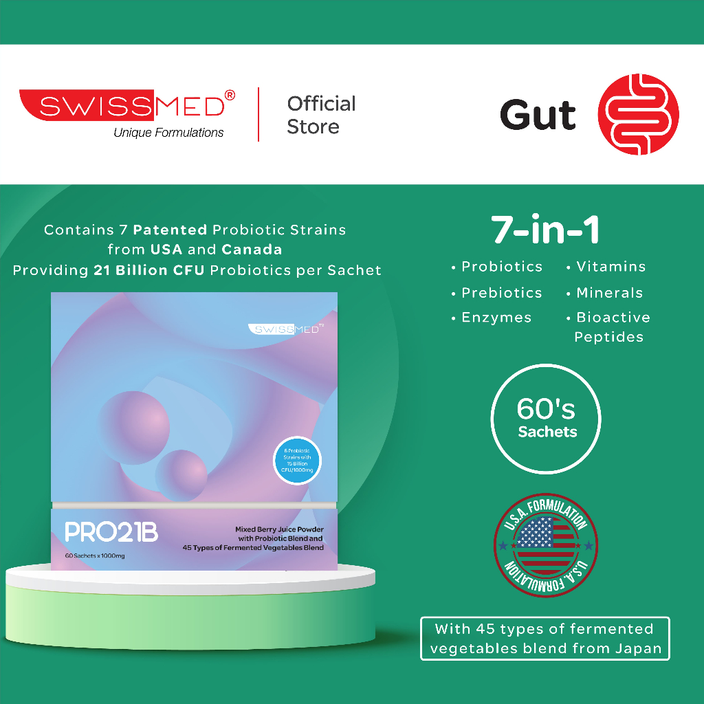 Swissmed™ PRO21B 21 Billion CFU Probiotics (60's) | Shopee Malaysia