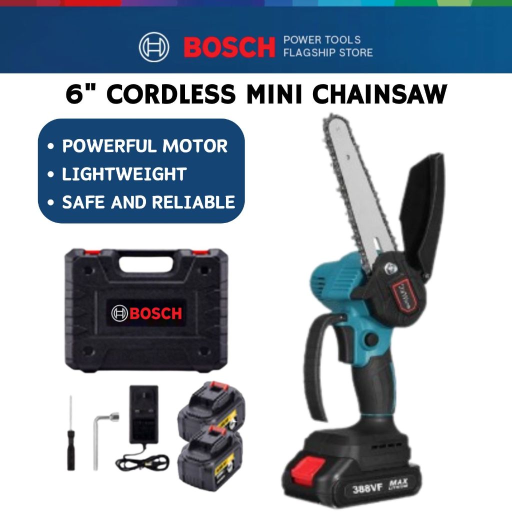 BOSCH Cordless Chainsaw Battery Mini Saw Electric Pruning Saw Wood ...