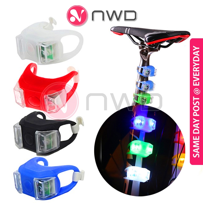 𝟮 𝗫 𝗟𝗘𝗗 》 3 Modes Waterproof Bicycle Safety LED Light Clip On Frog MTB ...