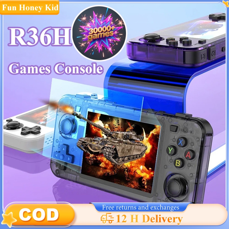New R36H Handheld Game Console 3.5 inch IPS Screen Linux Retro Video ...