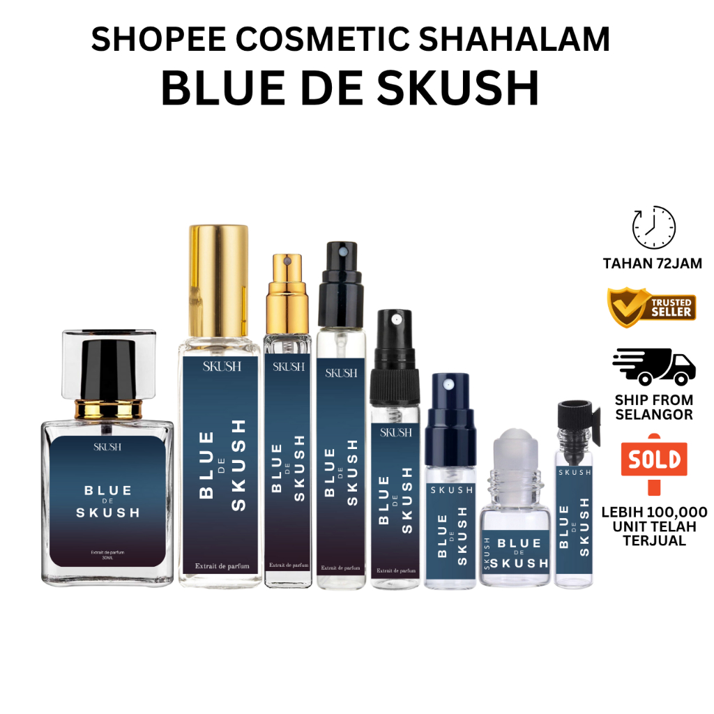 SKUSH BLUE DE SKUSH Minyak Wangi Badan Berkualiti Dengan Pelbagai Jenis ...