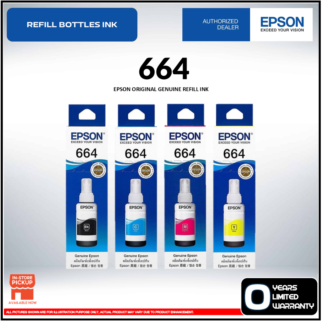 Epson Original Genuine Ink Ecotank 664 For ET-2500 ET-2550 ET-2600 ET ...