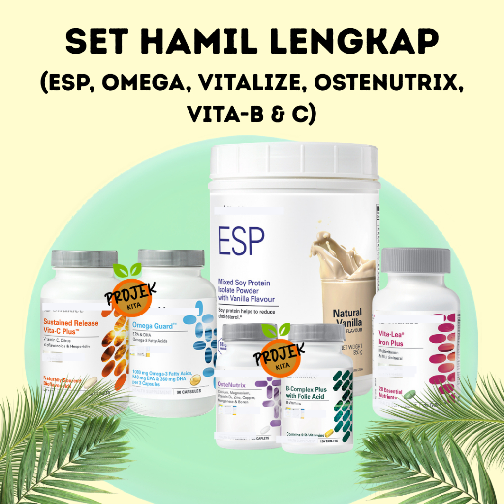 SHAKLEE Set Hamil Lengkap (ESP, Vitamin B, VitaLea, OsteNutrix, Omega ...