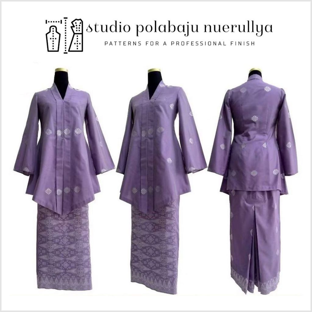 Pola kebaya PDF : Iris | Panduan jahit lengkap (Tutorial + Basi + Info ...