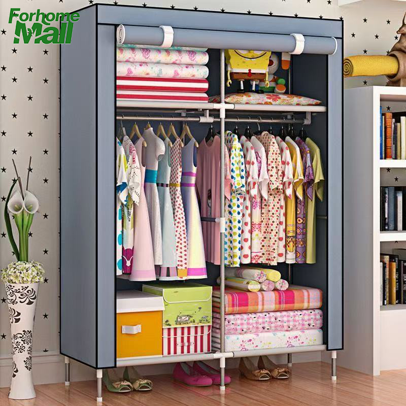 Almari Baju Rak Baju Clothes Organization Storage Rack Cabinet Bedroom ...