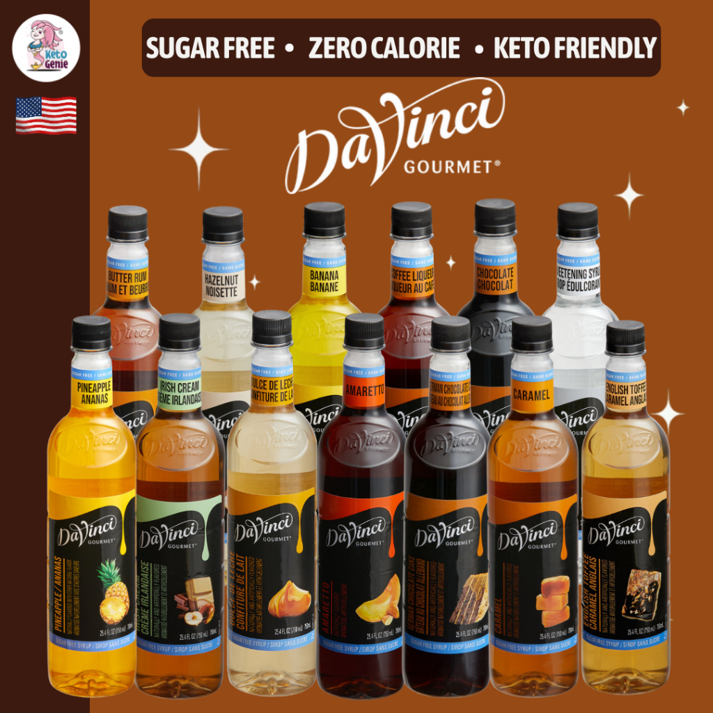 Davinci Gourmet Sugar Free Syrup 750ml - 生酮饮食 Zero Sugar Low Carb LCHF ...