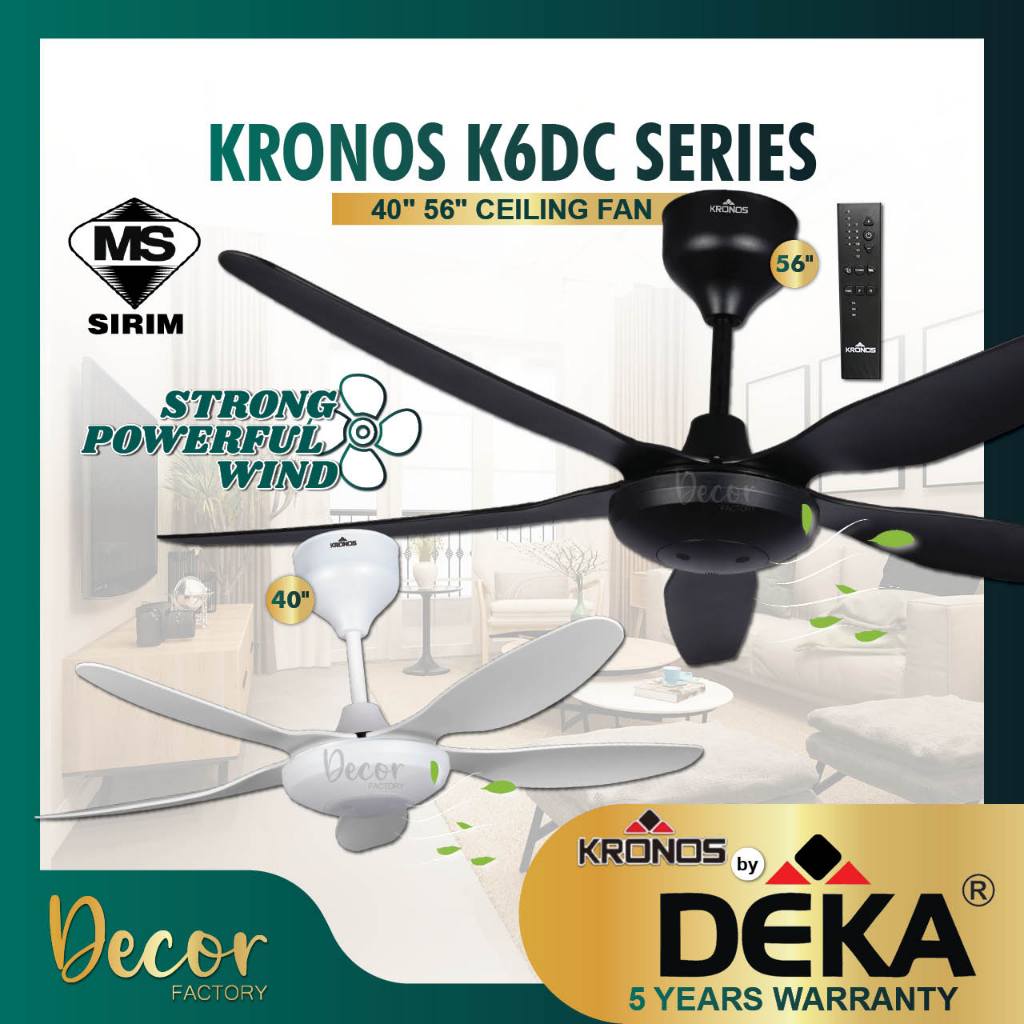 DEKA KRONOS K6DC 56" K6DC BABY 40" 5 Blades 24 Speeds + Reverse DC ...