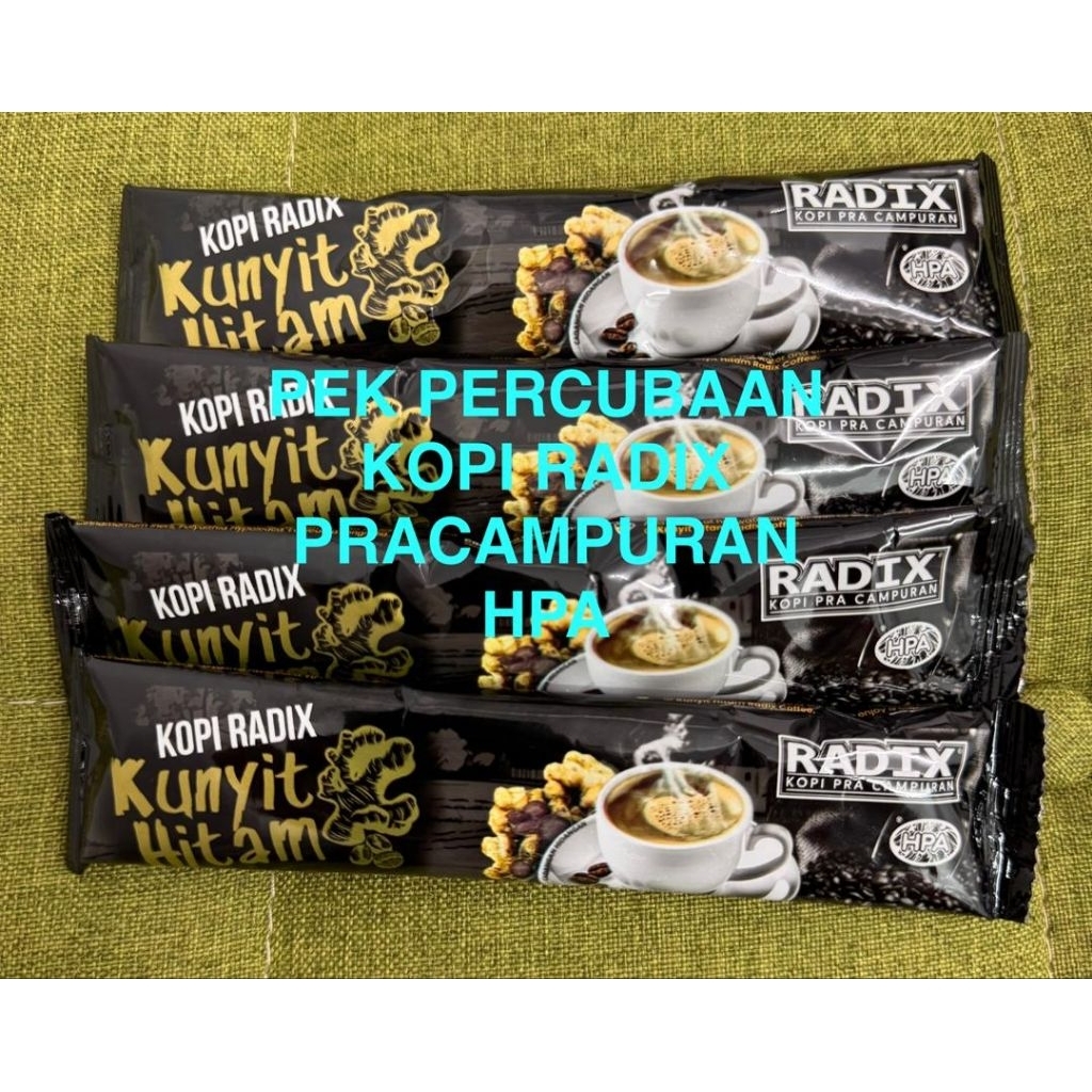 KOPI RADIX KUNYIT HITAM ( PEK PERCUBAAN) | Shopee Malaysia