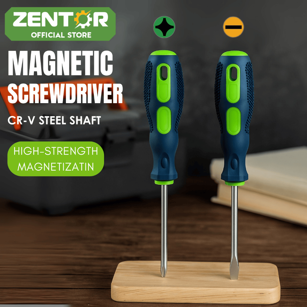 ZENTOR Professional Screwdriver Set 2PCS (Phillips & Flathead) | Set ...