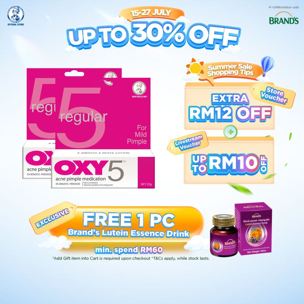 [Bundle of 2] Oxy 5 AcneTreatment Lotion Benzoyl Peroxide 5% 25g | Shopee Malaysia