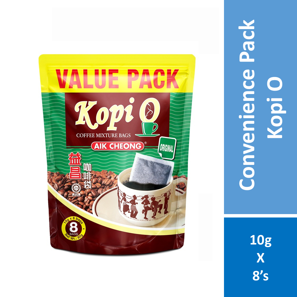 Aik Cheong Convenience Pack Kopi O 80g (10g x 8 sachets) - Original ...