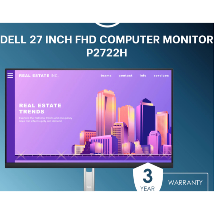 (Free New RM149 KB/Mouse) DELL MONITOR 27 P2725H IPS FHD/TILT, SWIVEL ...