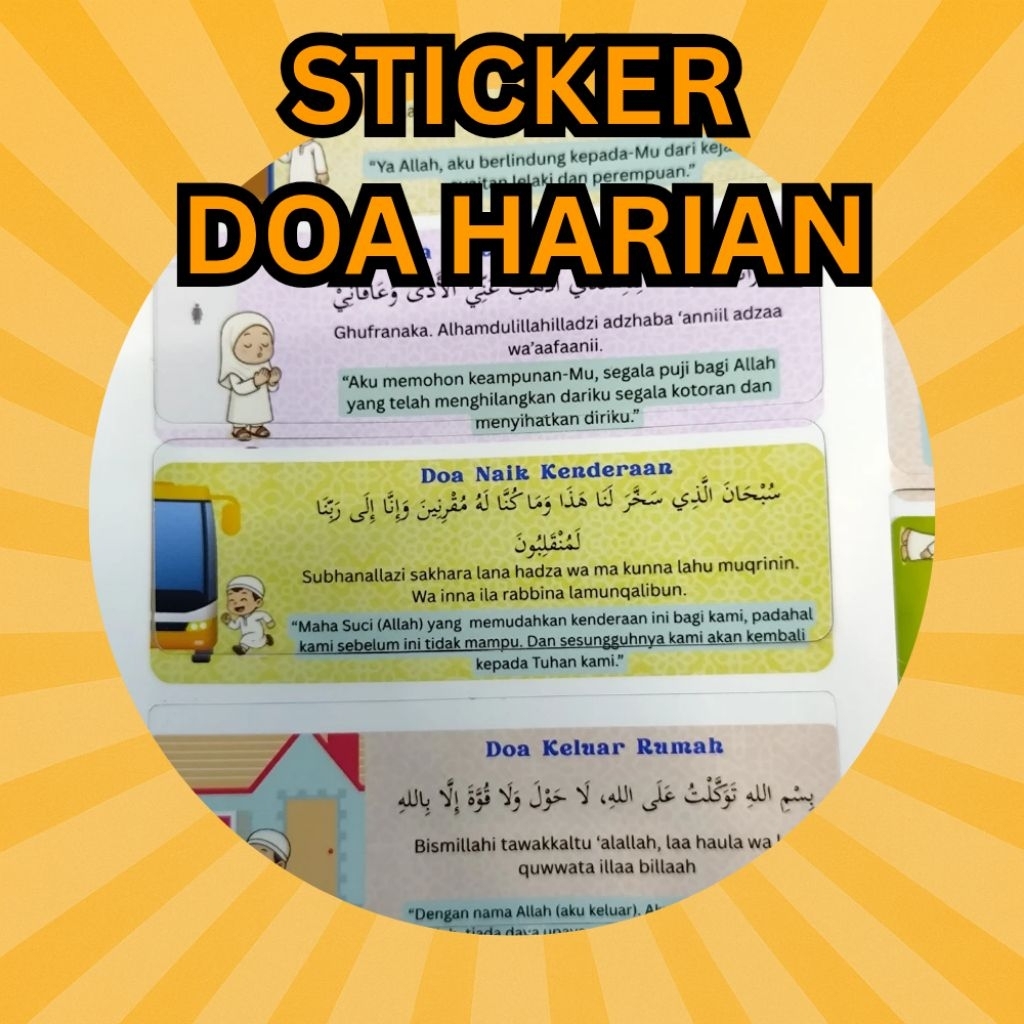 Sticker Doa Harian | Sticker Didikan Islam | DIE CUT | Shopee Malaysia