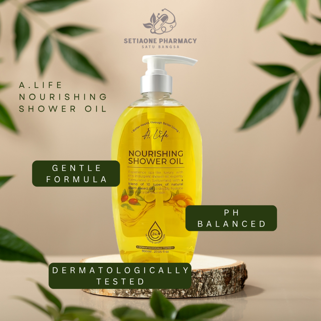 A.life Nourishing Shower Oil NaturalAlmond Oil Castor Oil Coconut Oil ...