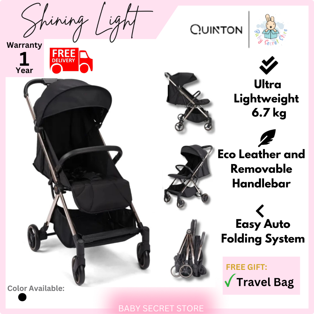 (FREE SHIPPING)Quinton Auto Fold Shining Light Baby Stroller | Premium ...