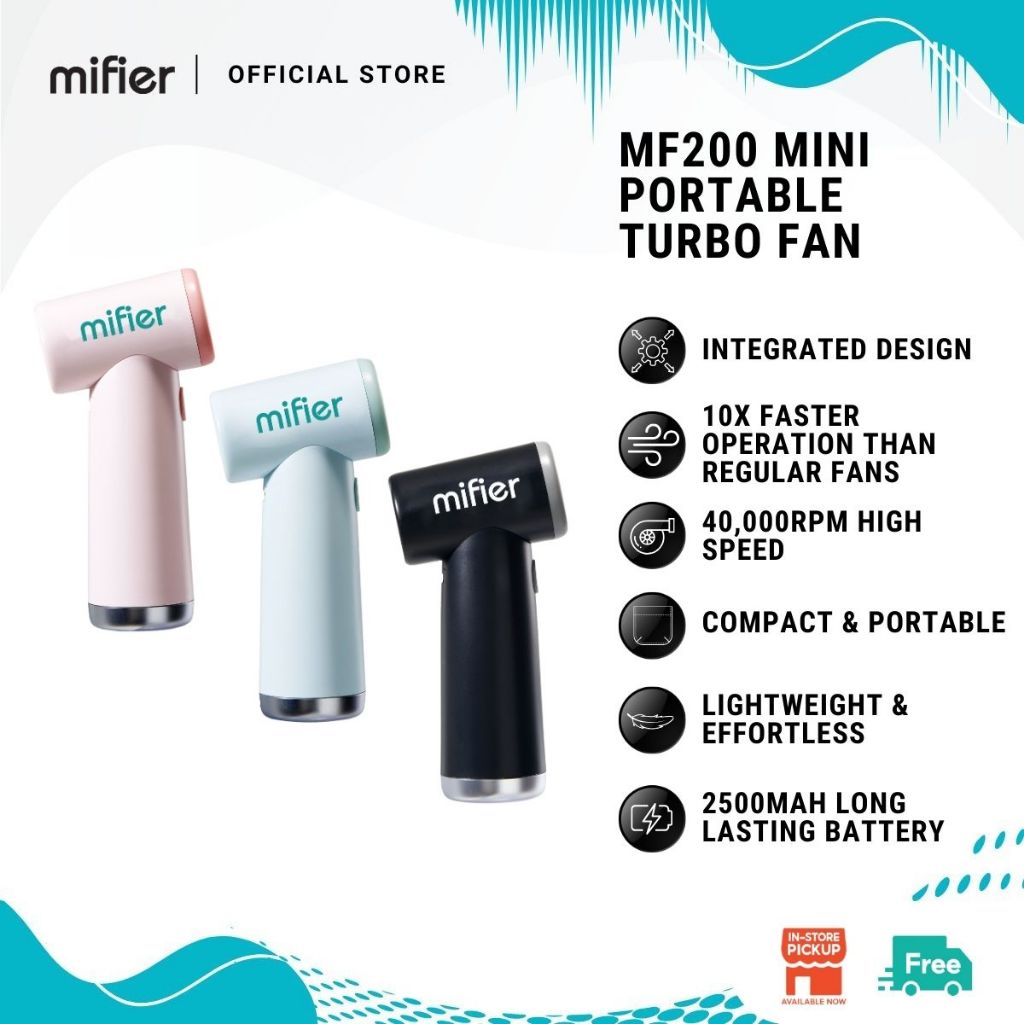 Mifier MF200 Turbo Mini Jet Fan Handheld Fan Portable Bladeless Mini ...