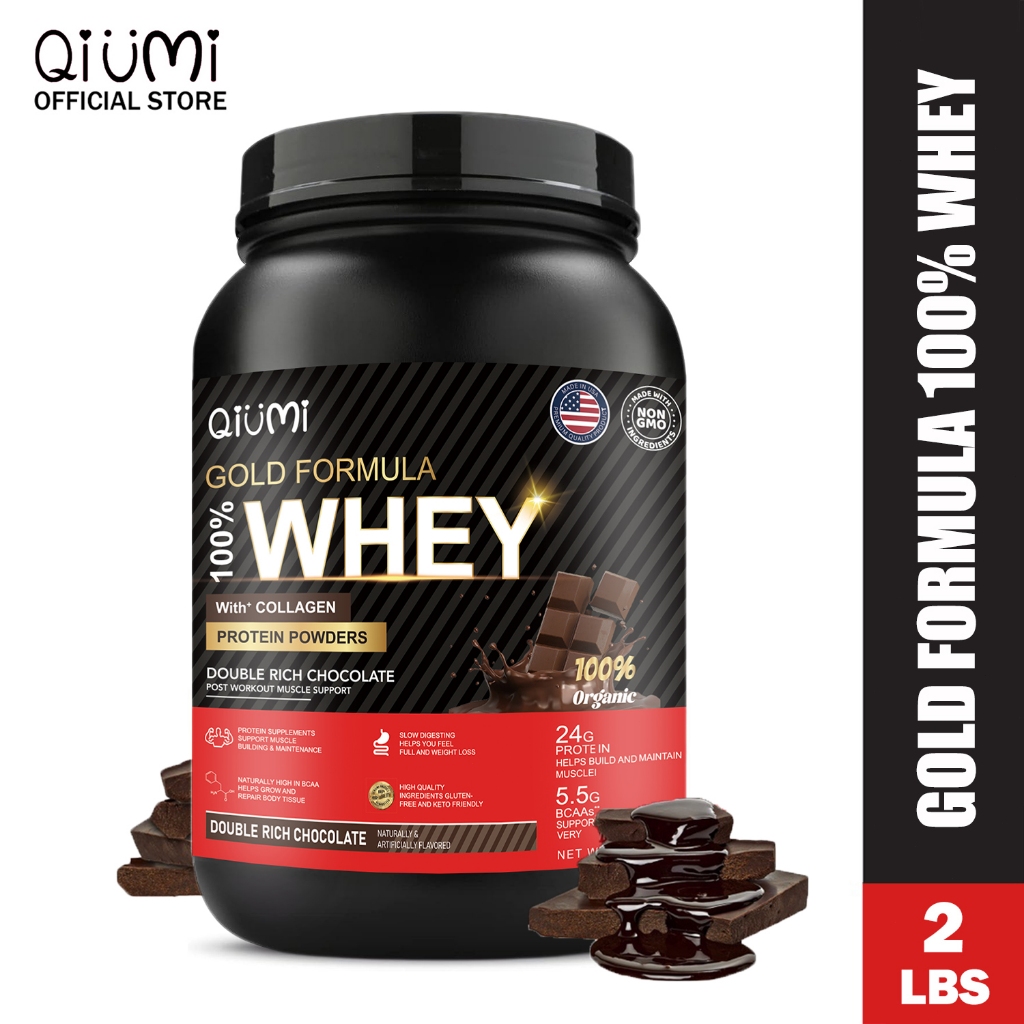 QIUMI 100% Whey Protein Powder Supplement Enhance Post Workout Recovery ...