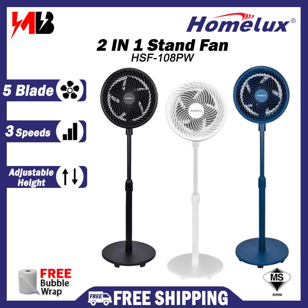 [NEW] Homelux 8'' Jet Air 2 in 1 Stand Fan / Table Fan / Living Fan / 8 ...