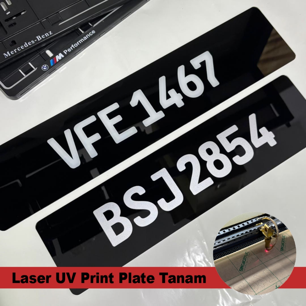 EURO Nombor Plate Kereta UV Print Tulisan Dalam Tanam No Plate EV ...