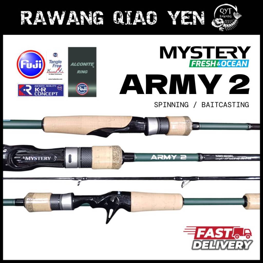 Mystery Army 2 Toray Carbon Fuji Baitcast & Spinning Fishing Rod BC ...