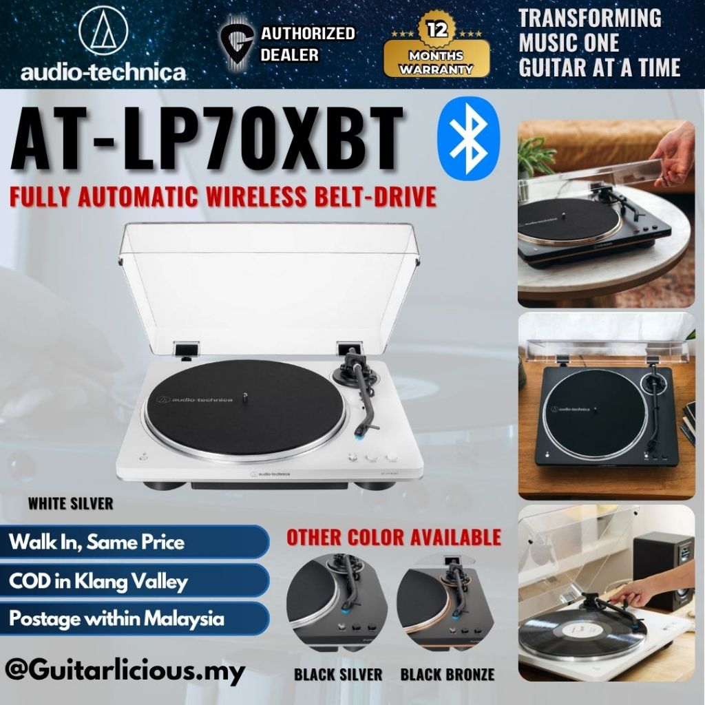 Audio-Technica AT-LP70XBT Fully Automatic Wireless Belt-Drive Turntable ...
