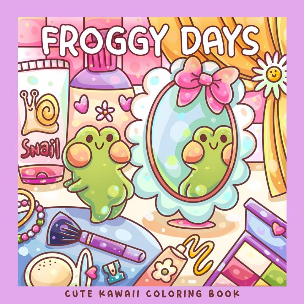 E083 Froggy Days Coloring Book Printable PDF Digital Coloring Pages ...