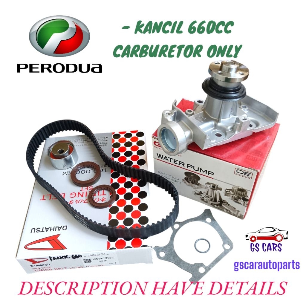 Perodua kancil 660cc carburetor engine water pump gmb gwd-36a timing ...