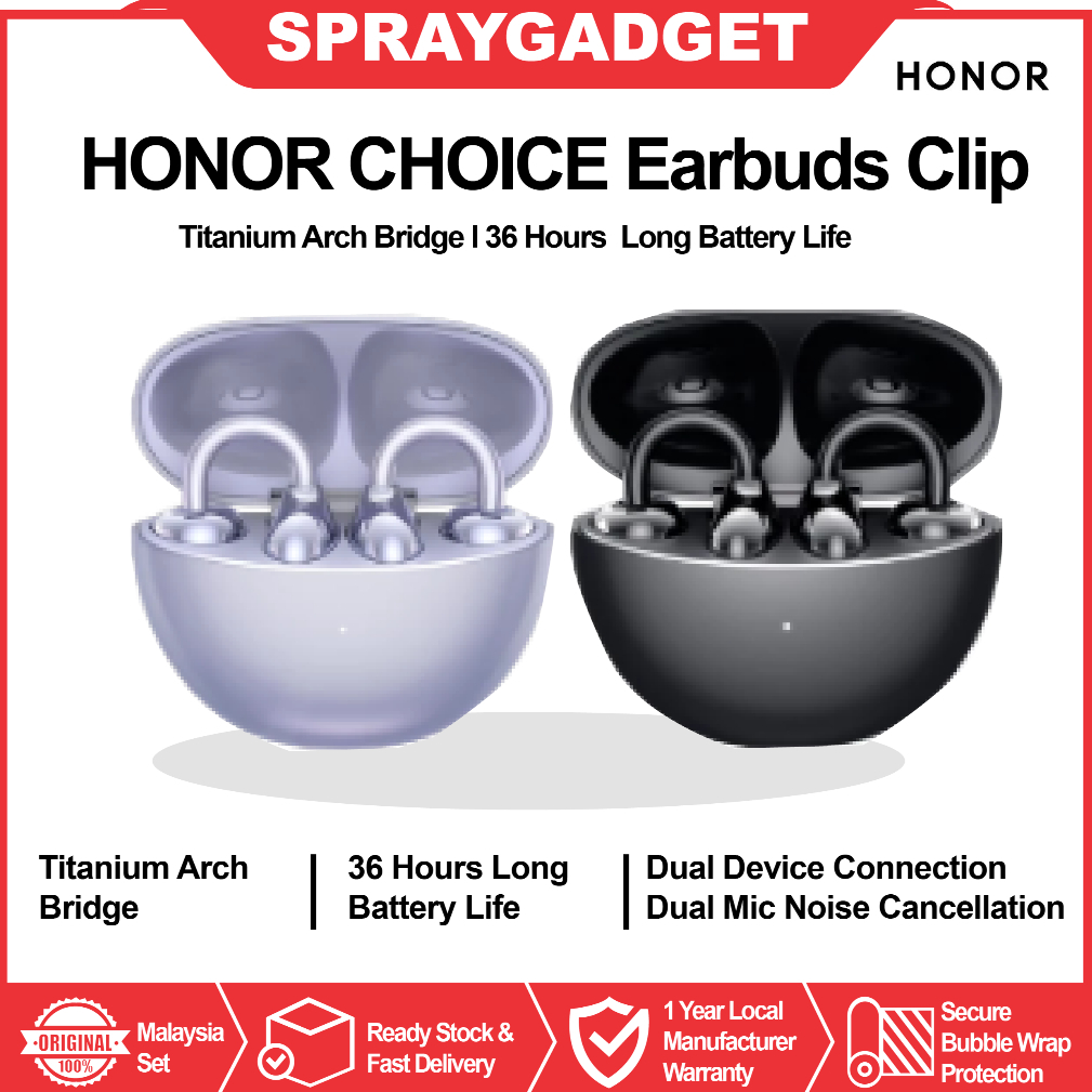 HONOR CHOICE Earbuds Clip l Titanium Arch Bridge l 36 Hours Long ...