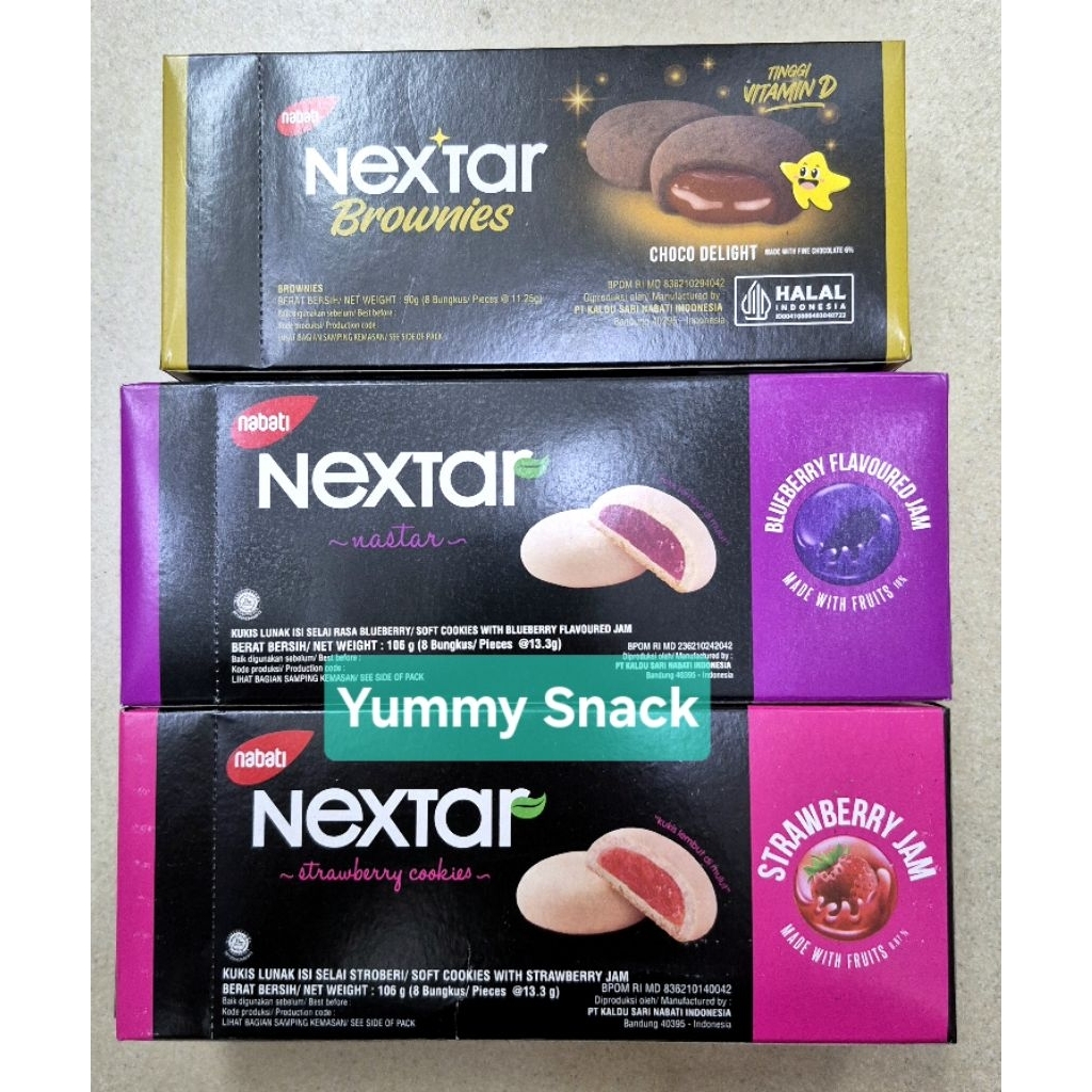 [8 individual packs] Nabati Nextar Brownies Chocolate / Strawberry ...