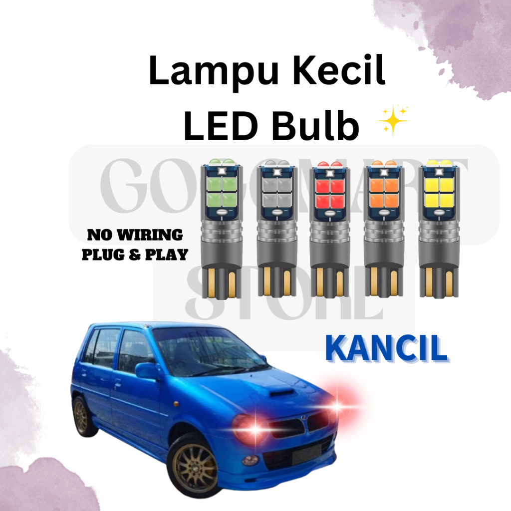 PERODUA KANCIL LED Bulb Small Headlamp Number Plate Light T10 Mentol ...
